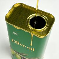 China Premium Olive Oil Tin Can Custom Printed 250ml 500ml 1L 1.5L 2L Metal Packaging for Extra Virgin Olive Oil Export Bulk Supply for sale