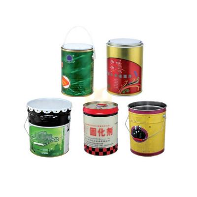 China OEM Custom 400ml 700ml 1L-20L Circular Metal Cans Chemicals Empty Tin Can Used for Engine Oil Candles Paint Glue Putty Palm Oil for sale
