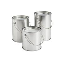 China Wholesale High Quality Empty Round Metal Paint Tin Cans With Lever Lid Customized Color Logo Painting for Paint Candle Packaging for sale