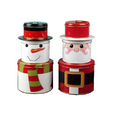 China Christmas Rectangle Custom Logo Snack Cake Cookie Biscuit Chocolate Matte Tin Food Grade Metal Storage Container for sale