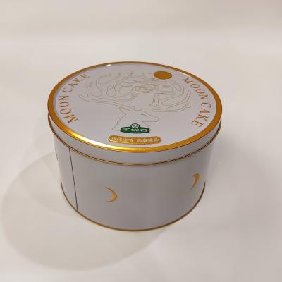 China DADI Custom Cookie Tins with Lids , Round Gift Tin , Baking Cake Container , Mooncake Box for sale
