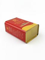 China Premium Red Metal Tin Can Peanut Oil Rectangular Iron Can Edible Oil with Handle 2L 2Liters for sale