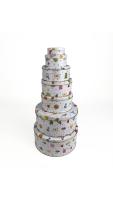 China DADI Colorful Candy Print Round Metal Tin Box White Premium Food Safe Storage Container Perfect for Gifts for sale