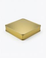 China Luxury Gold Square Tin Gift Box Filled Premium Metal Packaging Perfect Gift for Dry Fruit Dates Snack for sale