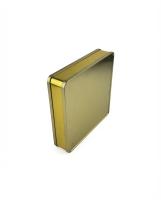 China Luxury Gold Square Tin Gift Box Filled Premium Metal Packaging Perfect Gift for Dry Fruit Dates Snack for sale