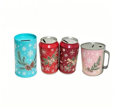 China Top Quality Stylish Home Decorative Tin Can Coin Bank Cash Money Saving Box Metal Piggy Bank for Adult Children Young Students for sale