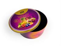 China DADI Tropical Fruit Hard Candies - Premium Round Metal Tin Gift Box with Assorted Fruit Flavors for sale