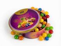 China DADI Tropical Fruit Hard Candies - Premium Round Metal Tin Gift Box with Assorted Fruit Flavors for sale