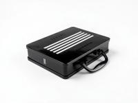 China Black Portable Metal Briefcase Tin Box with Handle - Vintage Storage Case for Stationery Candy Cookies Gifts Collectibles Toy for sale