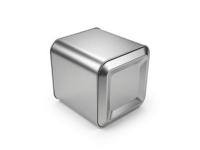 China Square Silver Metal Tea Tin Can with Round Lid - Premium Loose Leaf Tea Storage, Chocolate, Matcha Powder, Candy, Coffee for sale