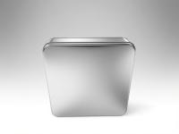 China Customized Design Square Silver Metal Tin Box No Printing - Premium Gift Storage Package Snack Cookie Cake Biscuit Chocolate for sale