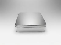 China Customized Design Square Silver Metal Tin Box No Printing - Premium Gift Storage Package Snack Cookie Cake Biscuit Chocolate for sale
