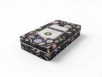 China Vibrant Floral Customized Rectangular Tin Box with Beautiful Botanical Design for Candy, Chocolate, Cookie with Inner Printing for sale