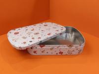 China Dadi Customized Shape Irregular Rounded Rectangular Metal Storage Tin for Cookies Snacks Candies Gifts and Kitchen Organization for sale