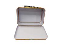 China Dadi Customized Portable Metal Lunchbox Tin with Handle and Latch Premium Suitcase-Style Storage Box for Cookies Candies Gifts for sale
