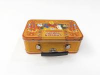 China Dadi Customized Portable Metal Lunchbox Tin with Handle and Latch Premium Suitcase-Style Storage Box for Cookies Candies Gifts for sale
