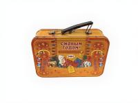 China Dadi Customized Portable Metal Lunchbox Tin with Handle and Latch Premium Suitcase-Style Storage Box for Cookies Candies Gifts for sale