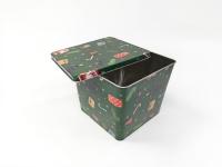 China Dadi Customized Trapezoidal Metal Storage Tin with Square Top Lid Premium Iron Box for Cookies Snacks Candies Gifts for sale