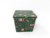 China Dadi Customized Trapezoidal Metal Storage Tin with Square Top Lid Premium Iron Box for Cookies Snacks Candies Gifts for sale