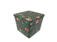 China Dadi Customized Trapezoidal Metal Storage Tin with Square Top Lid Premium Iron Box for Cookies Snacks Candies Gifts for sale