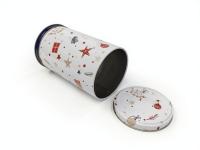 China Dadi Customized with Music Cylindrical Metal Storage with Lid Round Rotatable Tin Can for Cookies, Snacks & Gift Packaging for sale