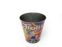 China Dadi Reusable Metal Popcorn Tin Bucket with Lid Durable Customized Design Storage for Popcorn Snacks Movie Nights for sale