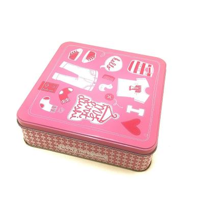 China DADI Custom Rectangle Metal Tins Storage Container with Lids for Cookie Candy Toys Crafts Multupurpose Kitchen Storage Gift Box for sale