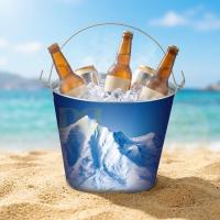 China DADI Custom Printed Tinplate Cooler Pail Bar Beer Chilling Container for Holiday Promotional Gift for sale