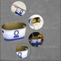 China DADI 5L Round Metal Tin Ice Bucket with Glossy Finish and Offset Printed Custom Logo for 6 Bottles Beer for sale