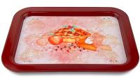 China Metal Lap Desk with Foldable Legs and Brownish Red Finish - 17x12 Inches Tray Table for Serving and Working for sale