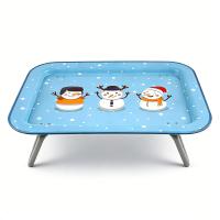 China Metal Lap Desk with Foldable Legs and Matte Finish - 17x12 Inches TV Bed Lap Tray for sale