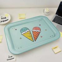 China Metal Lap Desk with Foldable Legs and Ice Cream Pattern - 17x12 Inches TV Bed Lap Tray for sale