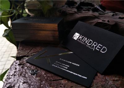 China Premium Black And Silver Business Cards , Velvet Feel Business Cards Lightweight for sale