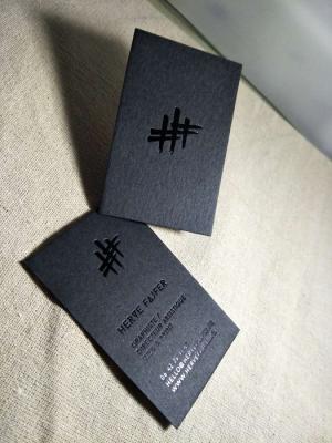 China Black Card Stock Black Foil Stamped Business Cards Printed Visiting Name Cards for sale