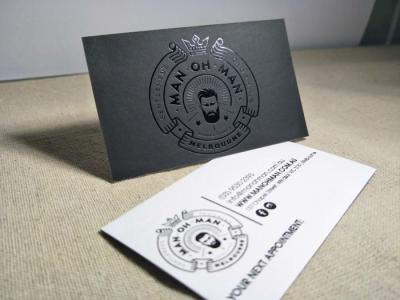 China Customized Black Card Bond With White Paper Business Card With Black Foil Stamping for sale