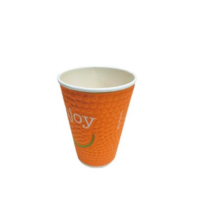 China 8/10/12/16oz Customized Design Paper Cups Disposable Printed Paper Double Wall Coffee Cups for sale