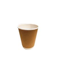 China Customized Design Printing Logo Paper Cups Disposable Printed Paper Double Wall Ripple Coffee Cups for sale