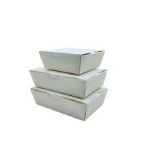 China Wholesale Disposable Lunch Packaging White Paper Takeaway Food Paper Box Customized Paper Salad Food Box for sale