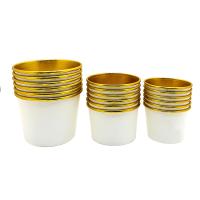 China Premium Quality Salad Paper Bowl Gold and Silver Foil Paper Bowls Food Grade Eco Friendly Paper Bowl with Lid for sale