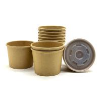 China China Factory Brilliant Quality Disposable Food Grade Takeaway Kraft Paper Soup Paper Bowl with Lid for sale