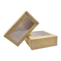 China High Quality Manufacturer Reasonable Price Cake Packaging Box with Window Food Grade Biscuit Takeout Box for sale