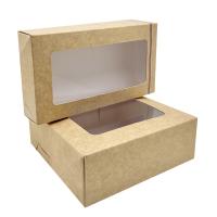 China High Quality Manufacturer Reasonable Price Cake Packaging Box with Window Food Grade Biscuit Takeout Box for sale