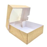 China Private Customization China Manufacture Kraft Food Packaging Box Transparent Baking Cake Box for sale