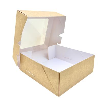 China Private Customization China Manufacture Kraft Food Packaging Box Transparent Baking Cake Box for sale