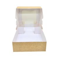 China Private Customization China Manufacture Kraft Food Packaging Box Transparent Baking Cake Box for sale