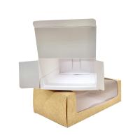 China Factory Customization Fast Delivery Cookie Takeout Box Kraft Printing Food Grade Cake Takeout Box for sale