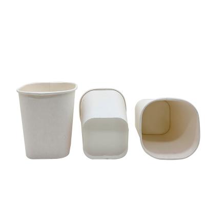 China Factory Direct Supply Reasonable Price Square Mouthed Cups Recyclable Coating Eco Disposable Paper Cup for sale