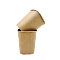 China Factory Direct Supply Reasonable Price Square Mouthed Cups Recyclable Coating Eco Disposable Paper Cup for sale