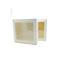 China Disposable Eco Friendly Custom Printing Food Packing Small Sushi Cake Bakery Chocolate Packaging Paper Box with Windowr for sale