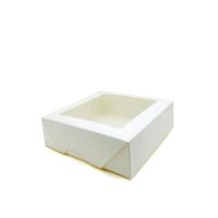 China Disposable Eco Friendly Custom Printing Food Packing Small Sushi Cake Bakery Chocolate Packaging Paper Box with Windowr for sale